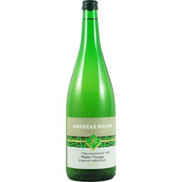 Weingut Andreas Braun M&uuml;ller-Thurgau 1,0 L / Rivaner 2025 Halbtrocken - Obereisenheimer H&ouml;ll Franken &ndash; Wei&szlig;wein Kabinett