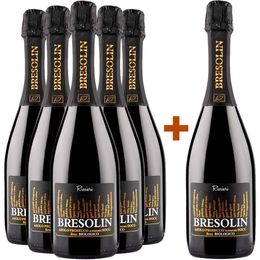 Bresolin 5+1 Paket Rissieri Asolo Prosecco Glera Brut - Venetien &ndash; Probierpaket DOCG