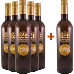 Weingut Baldauf 5+1 PAKET GLÜHWEIN WEISS Cuvée Süß - Franken – Probierpaket Glühwein