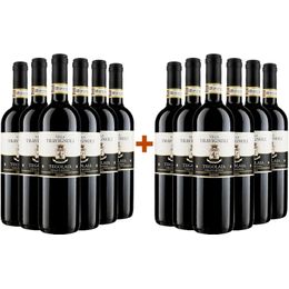 Villa Travignoli 6+6 Paket Tegolaia Chianti Rufina Riserva Sangiovese 2022 Trocken - Toskana &ndash; Probierpaket DOCG