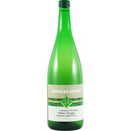 Weingut Andreas Braun M&uuml;ller-Thurgau 1,0 L / Rivaner 2025 Halbtrocken - Volkacher Kirchberg Franken &ndash; Wei&szlig;wein Kabinett