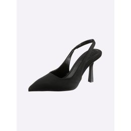 Heine Slingpumps, Schwarz, Gr. 40, Damen, Pumps, Material: Textil
