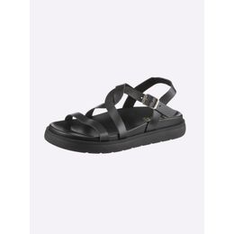 Heine Damen Sandale, Schwarz, Gr. 40, Sandalen & Sandaletten, Material: Rindsleder
