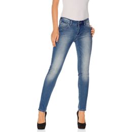 Heine Witt Damen R&ouml;hrenjeans mit Bauchweg-Effekt, blue stone, Gr&ouml;&szlig;e 21