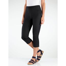 WITT Damen Caprihose in Jeans-Optik, schwarz, Größe 46