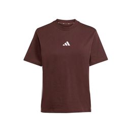 adidas Sportswear Funktionsshirt 'Essentials' Damen Gr&ouml;&szlig;e XXXS/XXS braun / wei&szlig;