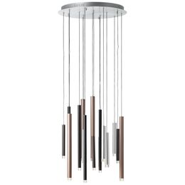 BRILLIANT LEUCHTEN Brilliant Living Cembalo Pendelleuchte LED Braun, 16-flammig