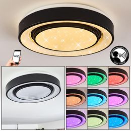 hofstein Grimacco Deckenleuchte LED Schwarz, 1-flammig, Farbwechsler