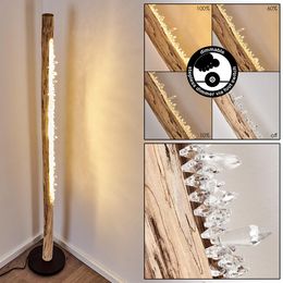 hofstein Rodeche Stehleuchte LED Holz hell, Schwarz, 1-flammig