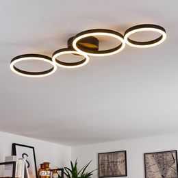 hofstein Grasse Deckenleuchte LED Schwarz, 1-flammig