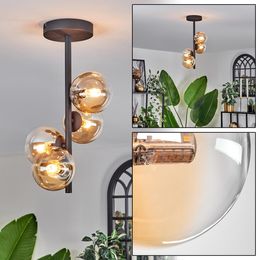 hofstein Chehalis Deckenleuchte Glas 10 cm Bernsteinfarben, Klar, 4-flammig