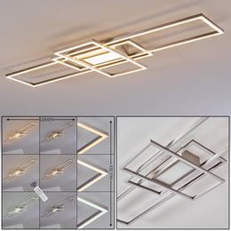 hofstein Alsterbro Deckenleuchte LED Nickel-Matt, 1-flammig, Fernbedienung