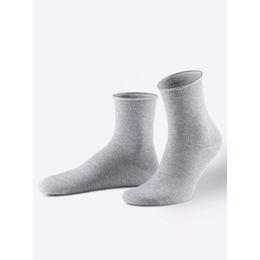 wäschepur wäschepur Damen Damen-Socken, grau-gemustert, Größe 35-38