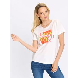 Heine Rundhalsshirt in ecru-bedruckt | Gr.: 36