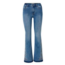 KOROSHI Bestickte Bootcut-Jeans f&uuml;r Damen in blau | Gr.: 38