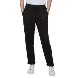 DENIMFY Stoffhose / Chino DFLinda regular/straight in Schwarz | Gr.: XXL