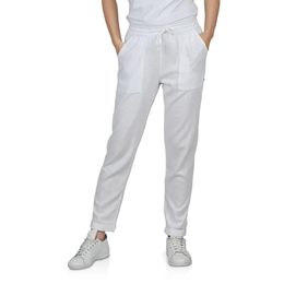 DENIMFY Stoffhose / Chino DFLinda regular/straight in Wei&szlig; | Gr.: XXL