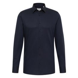 Langarmhemd Eterna "SLIM FIT", Herren, Gr. 42, Normalgr&ouml;&szlig;en, midnight, 100% Baumwolle, schmal, Manschette, Hemden, NON IRON (b&uuml;gelfrei)