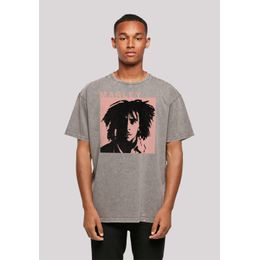 F4NT4STIC Herren T-Shirt "Bob Marley Reggae Music by Rock Off"asphalt, Gr. S, Obermaterial: 100% Baumwolle, Shirts, Premium Qualit&auml;t, Musik