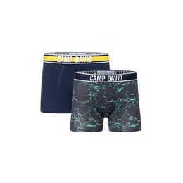CAMP DAVID Herren Boxershorts "casual", Gr. XXLairplane navy, Obermaterial: 95% Baumwolle, 5% Elasthan, unifarben, Unterhosen, mit elastischem Bund