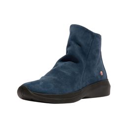 Stiefelette Softinos "Softinos Stiefelette Leder", Damen, Gr. 40, blau (denim), Leder, Schuhe