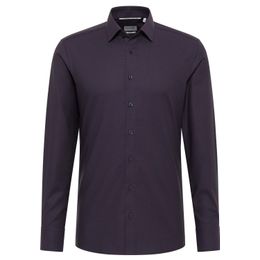 Langarmhemd Eterna "SLIM FIT", Herren, Gr. 40, Normalgr&ouml;&szlig;en, plum, 100% Baumwolle, schmal, Manschette, Hemden, NON IRON (b&uuml;gelfrei)