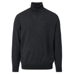 Rollkragenpullover Venti "Venti Rollkragenpullover uni", Herren, Gr. M, grau (dunkelgrau), 100% Wolle, Pullover Rollkragenpullover