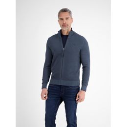 Strickjacke Lerros "Lerros Melange-Strickjacke für Herren", Herren, Gr. XXL, classic navy, 100% Baumwolle, Strickjacken