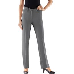 CRÉATION L Damen Hose in knitterarmer Qualität, Stretch hellgrau Größe 38