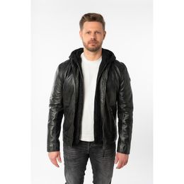 Mauritius Lederjacke »MMCholly« mit Kapuze mit abnehmbarer Kapuze dark anthracite L