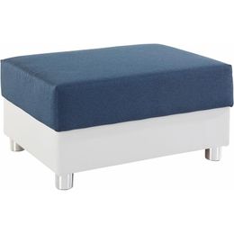 Collection AB Hocker &raquo;Paris&laquo; mit Federkern wei&szlig; Microfaser PRIMABELLE (100% Polyester) / Struktur (100% Polyester);Kunstleder SOFTLUX / Struktur (100%
