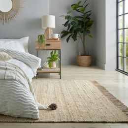 FLAIR RUGS Teppich &raquo;Levi, aus gewebter Jute&laquo; rechteckig 10 mm H&ouml;he beige Baumwolle, Jute, Kunstfaser