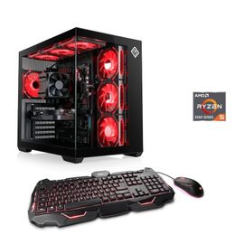CSL PC &raquo;Vitrum Advanced V24471&laquo; schwarz Inkl. RGB Maus und Tastatur Set, WLAN