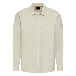 BOSS Orange Langarmhemd &raquo;Locky&laquo; mit gro&szlig;en Brusttaschen Light Beige271 L - N-Gr N-Gr L Overshirt von BOSS Orange Menswear