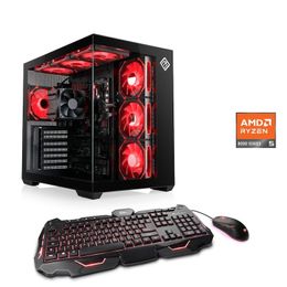 CSL PC »Vitrum Advanced V24492« schwarz Inkl. RGB Maus und Tastatur Set, WLAN