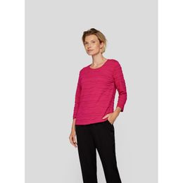 Rabe 3/4-Arm-Shirt in Crinkle-Optik rubin 46 46 Unifarbenes Shirt von Rabe