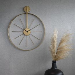 Art for the home Wanduhr &raquo;Luxus Wanduhr Rund&laquo; Uhr - Luxuri&ouml;se runde H&auml;ngeuhr in Gold - 55cm x 65 cm gold