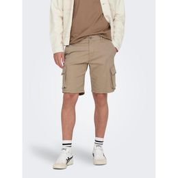 Only & Sons ONLY & SONS Cargoshorts »ONSNEXT CARGO 4564 SHORTS« chinchilla M - N-Gr N-Gr M Cargoshorts von Only & Sons