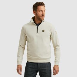 PME-Legend PME LEGEND Sweatshirt, mit Logo Stickerei bone white 4XL 4XL Sweater Half Zip von PME Legend