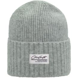Chillouts Beanie »Agneta Hat« Mit Wollanteil, extra breiter Umschlag grey