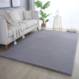 Ayyildiz Teppiche Hochflor-Teppich »POUFFY 5100« rechteckig 20 mm Höhe Läufer, weicher glatter Softflor, Kaninchen Fell Haptik, waschbar GREY...