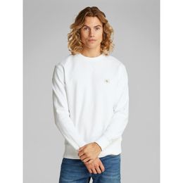 Calvin Klein Jeans Sweatshirt &raquo;WOVEN LABEL CREW NECK&laquo;, Logostickerei Bright White S S Sweatshirt von Calvin Klein Jeans Menswear
