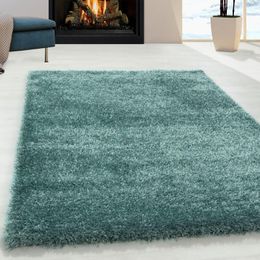 Ayyildiz Teppiche Hochflor-Teppich &raquo;BRILLIANT 4200&laquo; rechteckig 50 mm H&ouml;he L&auml;ufer, auch in rund, Langflor, Shaggy, Wohnzimmer blau Polypropylen (PP)