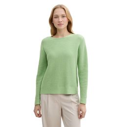 Tom Tailor Rundhalspullover in Strick Optik true green M (38) M (38) Pullover von Tom Tailor