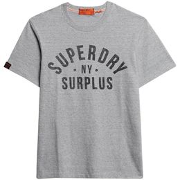 Superdry Rundhalsshirt »SURPLUS GRAPHIC TSHIRT« Surplus Dark Grey Grindle XXL XXL Bedrucktes Shirt von Superdry