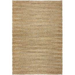 FLAIR RUGS Teppich »Drew Stripe, mit Flechtmuster« rechteckig 3 mm Höhe geflochtener Jute-Teppich mit Streifen- und Fischgrätmuster natur...