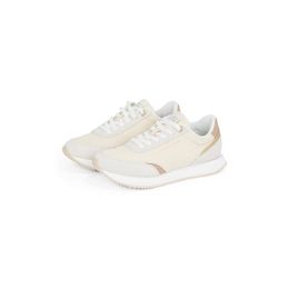 Tommy Hilfiger Plateausneaker »ESSENTIAL RUNNER«, Freizeitschuh, Halbschuh, Schnürschuh mit Kontrastbesätzen beige-altrosa 35 35 Schnürschuh mit...