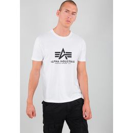 Alpha Industries T-Shirt »Basic T-Shirt BL« white S S Single Jersey Stoff