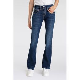 Herrlicher Damen Bootcut-Jeans &raquo;Pearl Boot Denim&laquo; mit markantem Bund blau 32, L&auml;nge 32