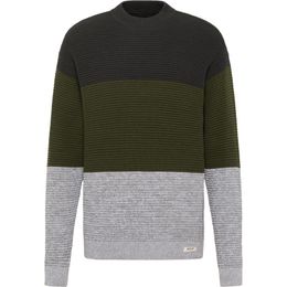 Mustang Herren Mustang Sweatshirt &raquo;Style Evesham&laquo;, mit Colour Blocking grau M